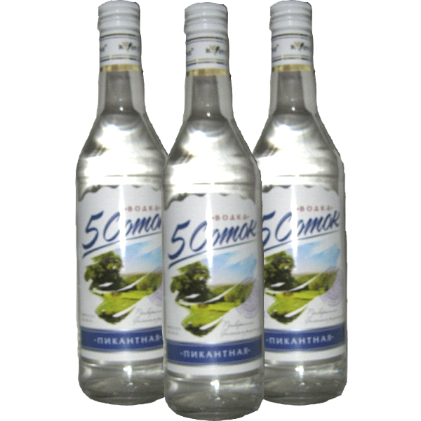 Водка 5 СОТОК пшеничная 0.5л